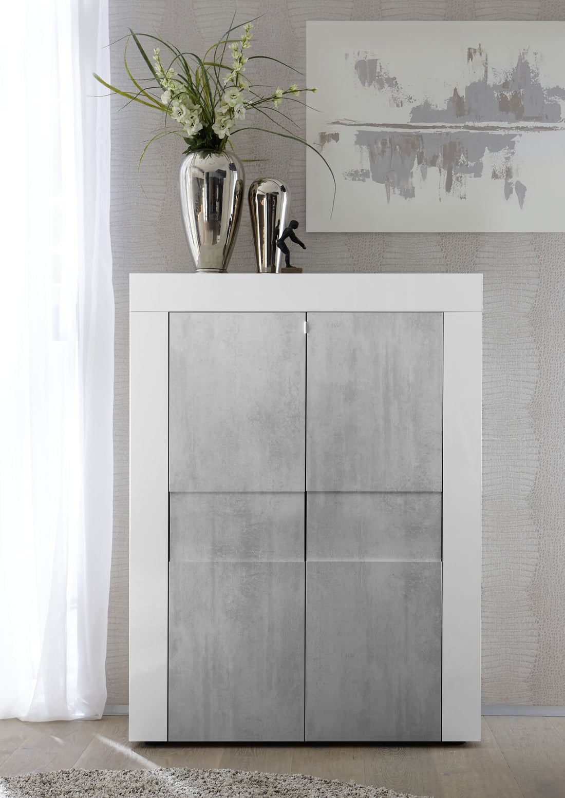 Augstā kumode EASY IV-I - Betona – KUMODES.LV